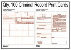 Criminal Fingerprint Card