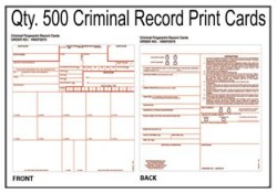 Criminal Fingerprint Card